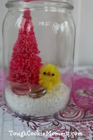 DIY Easy Spring Snow Globe - Tough Cookie Mommy
